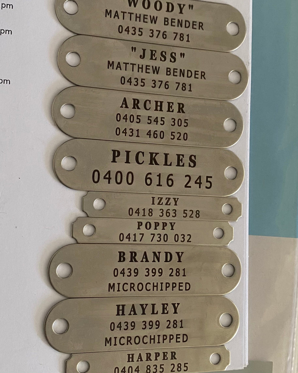 Name Tags & Keyrings (NEW) – Coopers Collars