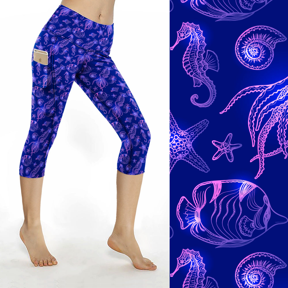 Purple Reef Squid Leggings – Coopers Collars