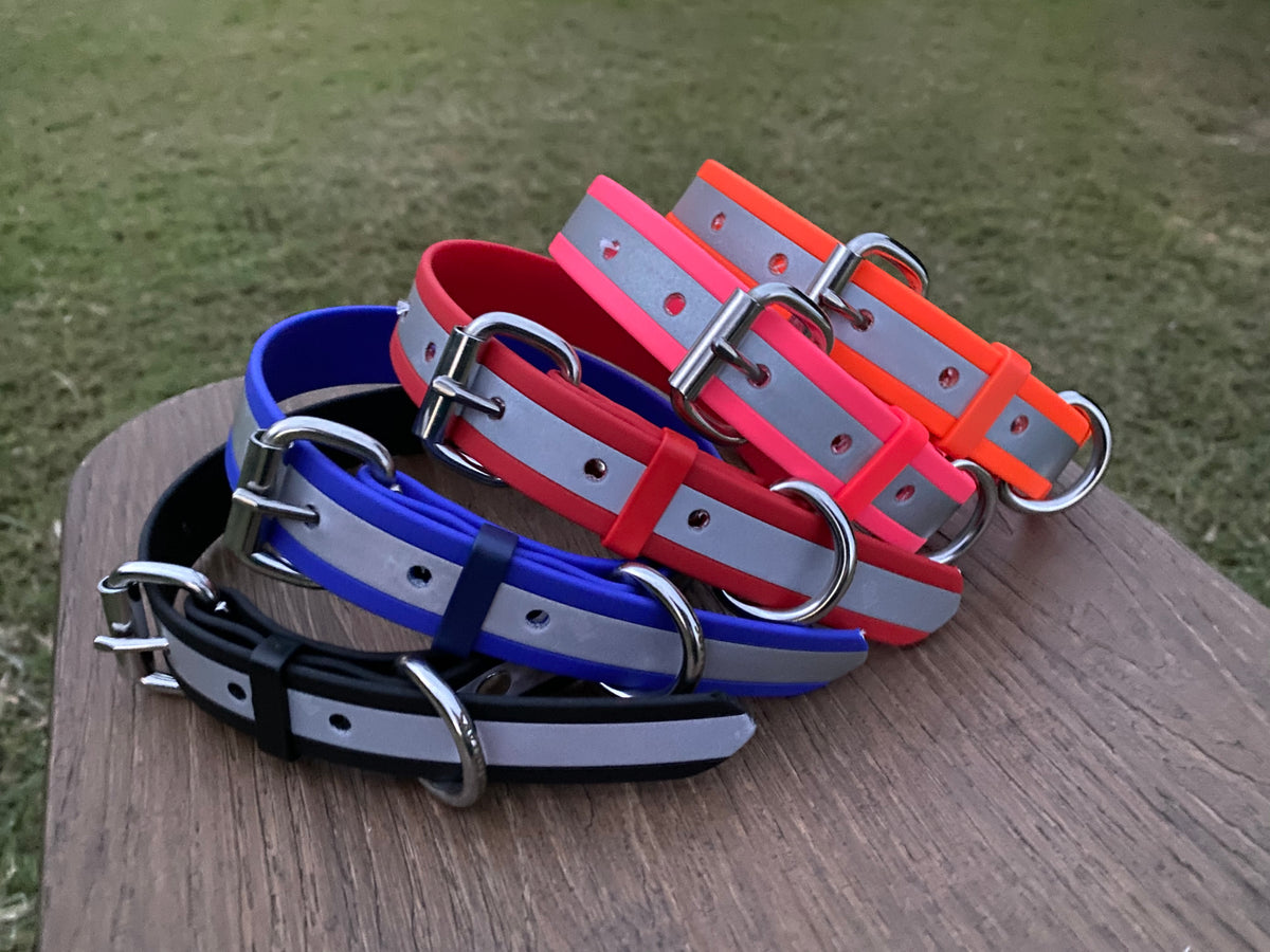 Reflective Safety Collar SKY BLUE – Coopers Collars